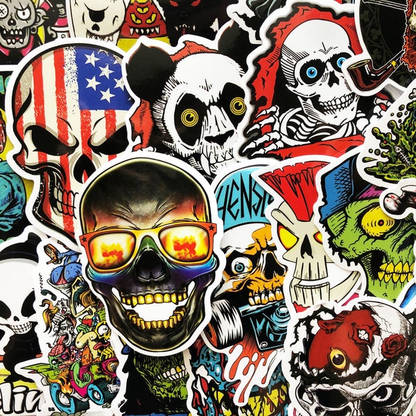 Punk Skeleton Sticker - Etsy
