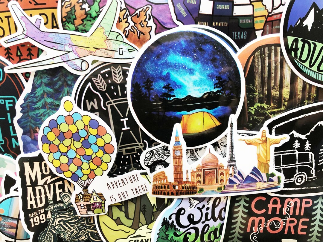 65 Outdoors Hiking Camping Nature Stickers Laptop Car Bumper Bike ...