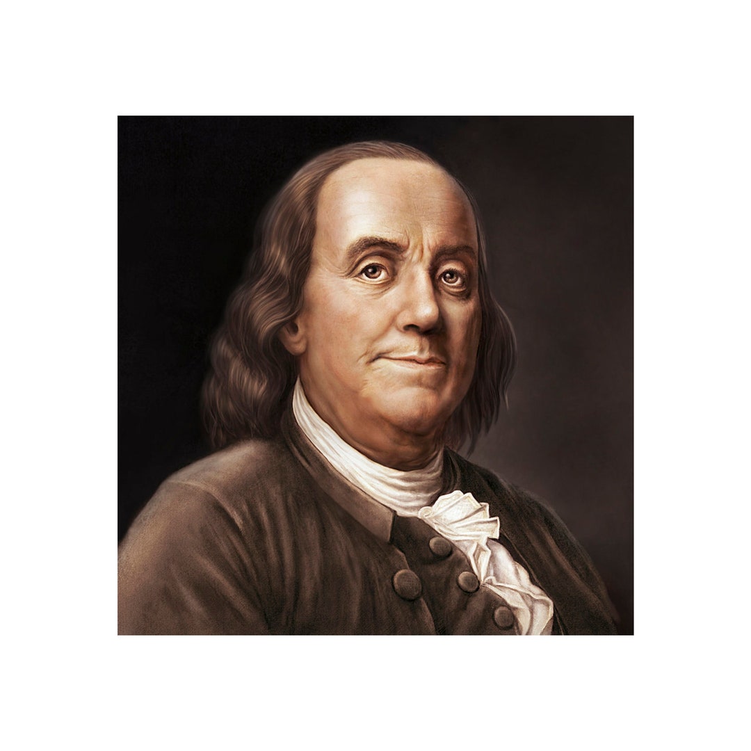 Benjamin Franklin Portrait Founding Father America 3 Inch Sticker ...