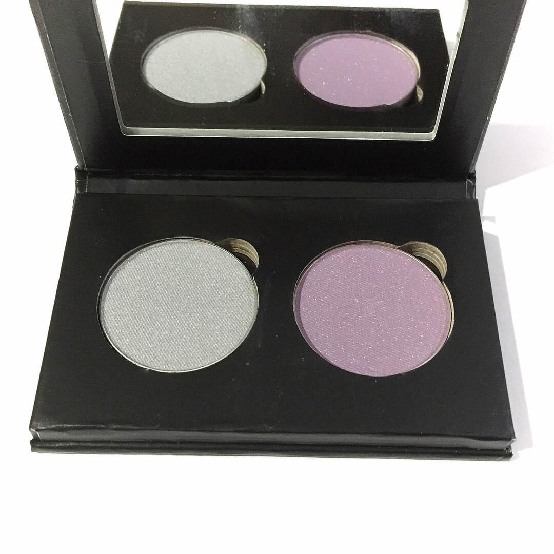 SILVER GRAPE Eye Shadow Duo | Pressed Mineral Makeup - Etsy