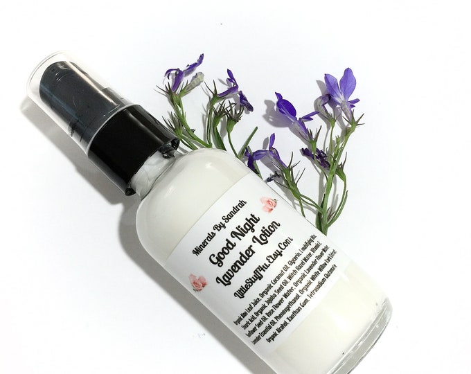 GOOD NIGHT LAVENDER Organic Based Natural Body Lotion - Aromatherapy ...