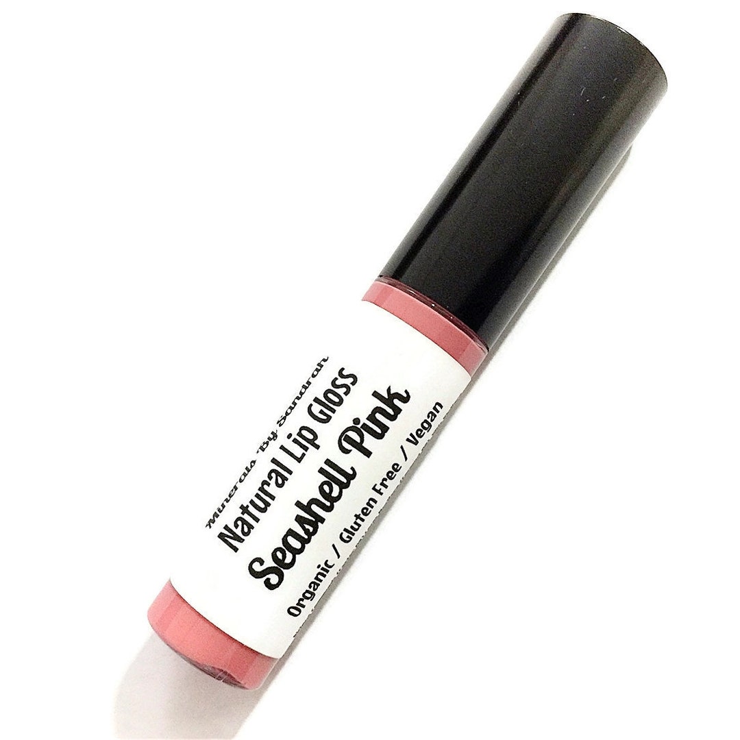 SEASHELL PINK Natural Lip Gloss Vegan Botanical Lip Glaze - Etsy