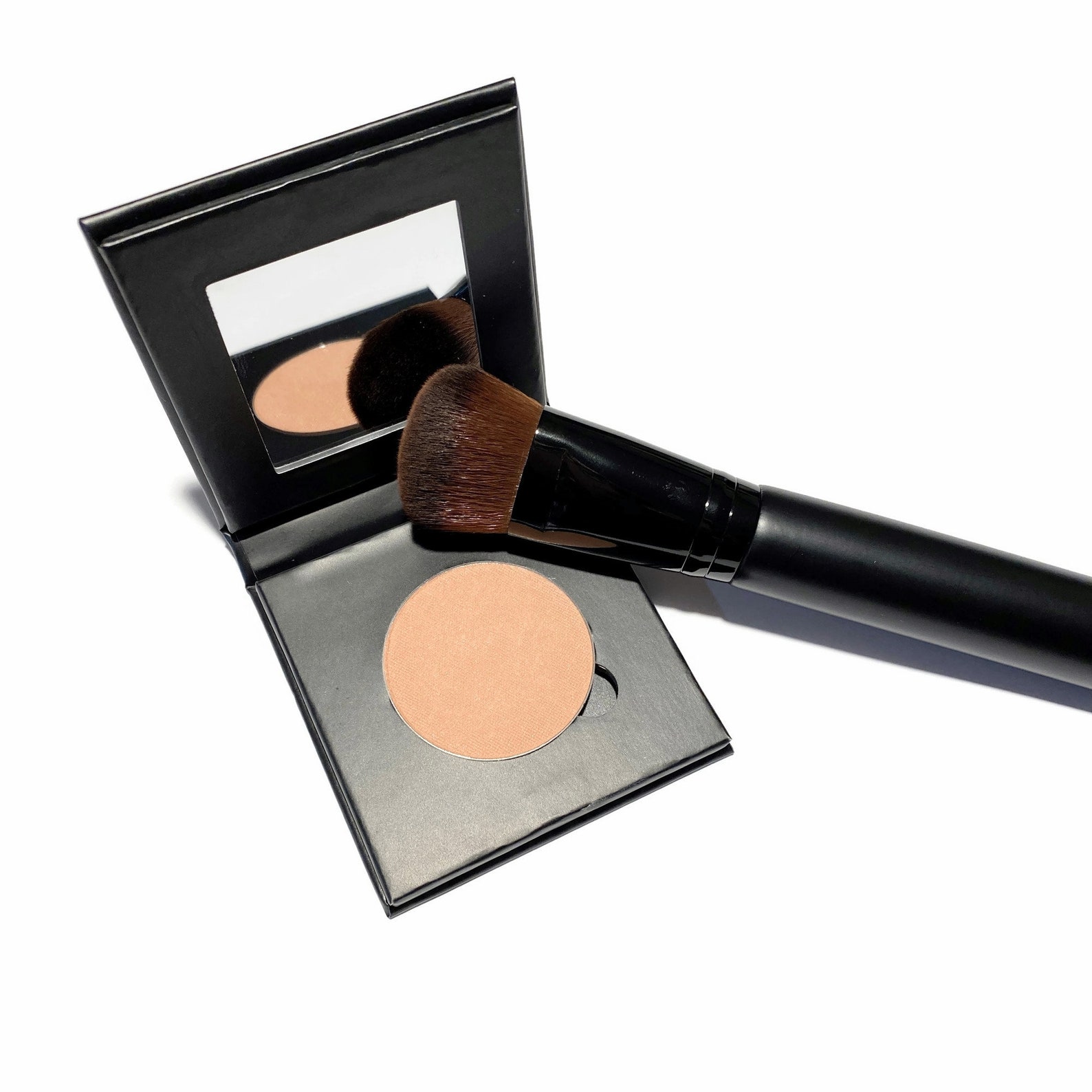 FLUSHED Natural Mineral Blush | Refillable Zero Waste Eco Compact - Etsy