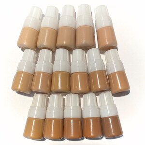 4 Pc SAMPLE SET Liquid Foundation - Natural Mineral Makeup Vegan Gluten ...
