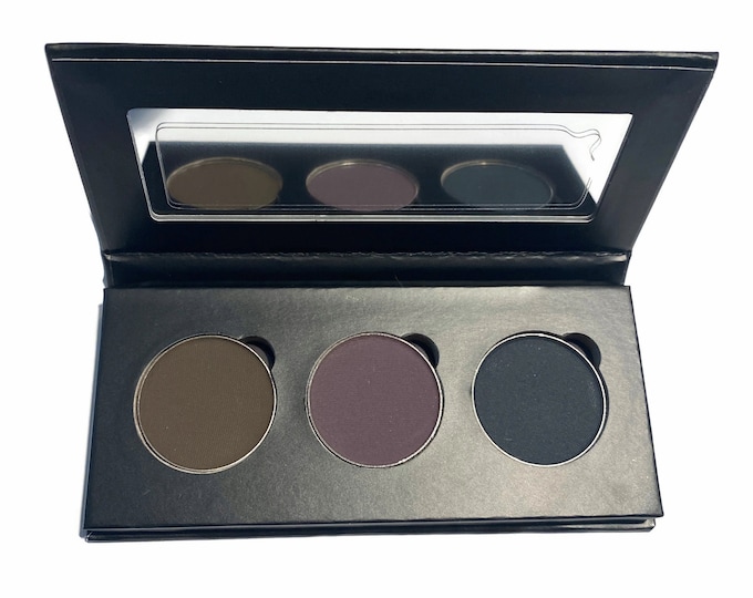 CAKE EYE LINER Pressed Pan Eye Makeup Trio Palette - Etsy