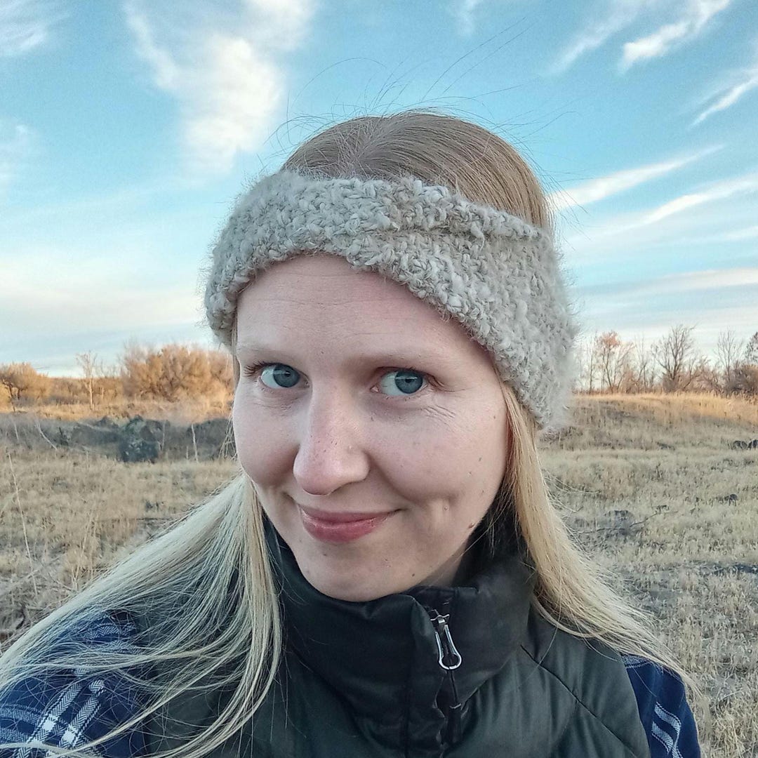 Angora Headband/ear Warmer With a Twist, Hand Knit, Handspun, Angora ...