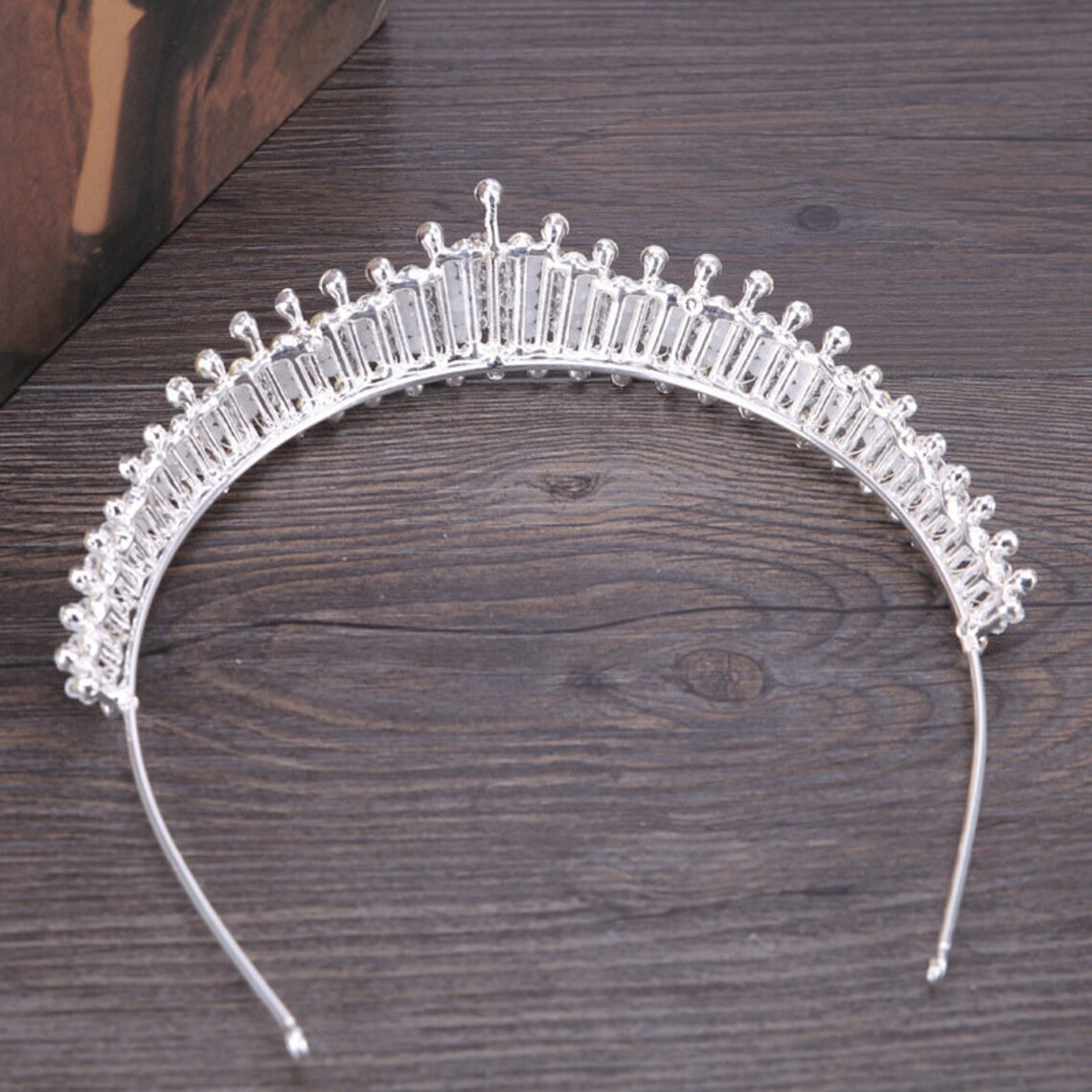 Rhinestone Crystal Bead Tiara Wedding Bridal Hair Accessory - Etsy