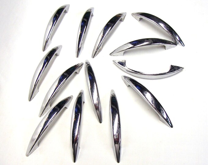 Retro Looking Chrome Kitchen Cabinet Handles and Drawer Pulls. - Etsy