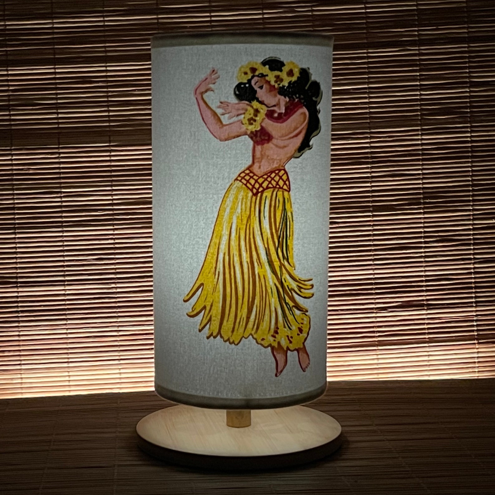 Hula Girl on Bamboo Stand - Etsy