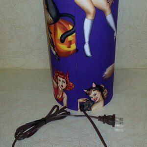 Pin-up Girl Table Lamp, Witch Flying Broom Across a Full Moon. WB6 - Etsy