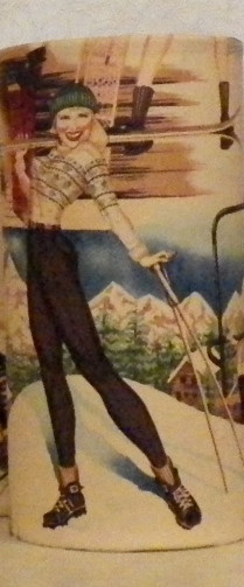 Pin-up Girl Table Lamp Ready for the Slopes. SG5 - Etsy