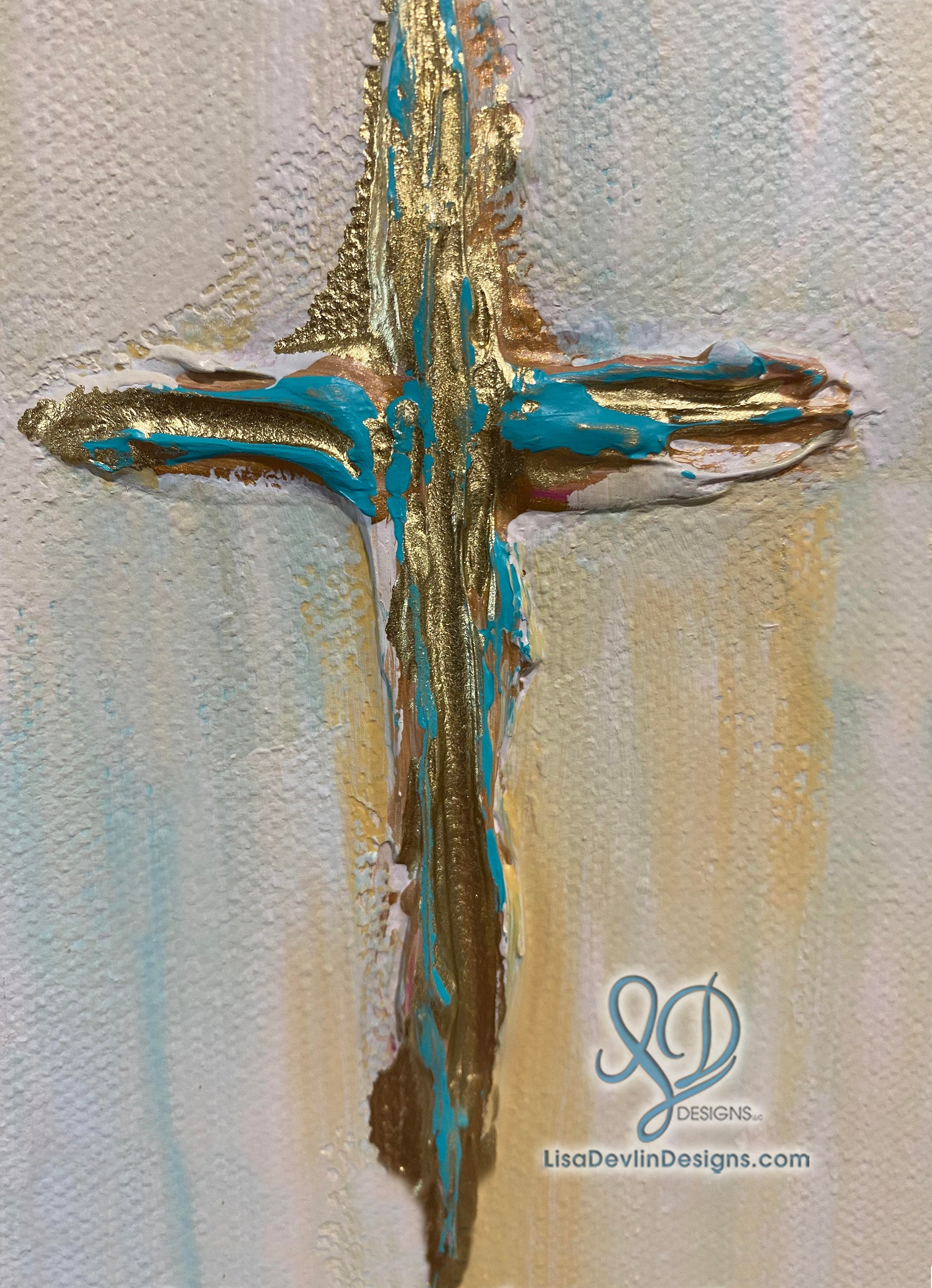 Thin Cross on Canvas - Etsy