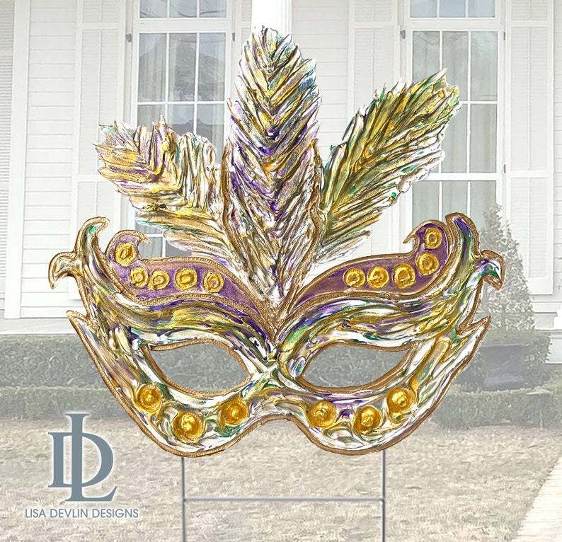 Mardi Gras Dog Yard Sign, Mardi Gras - Etsy