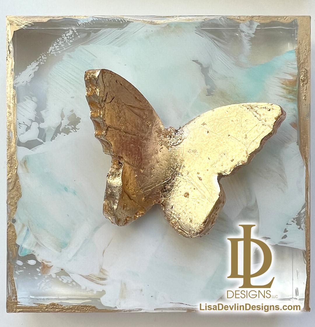 Butterfly Art on Acrylic Block by Lisa Devlin Gift Item - Etsy
