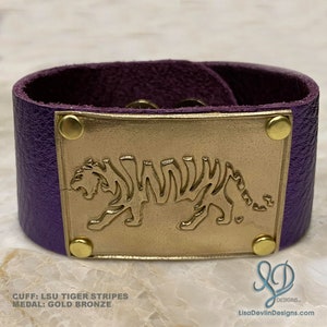 Tiger Leather Cuff Bracelet - Etsy