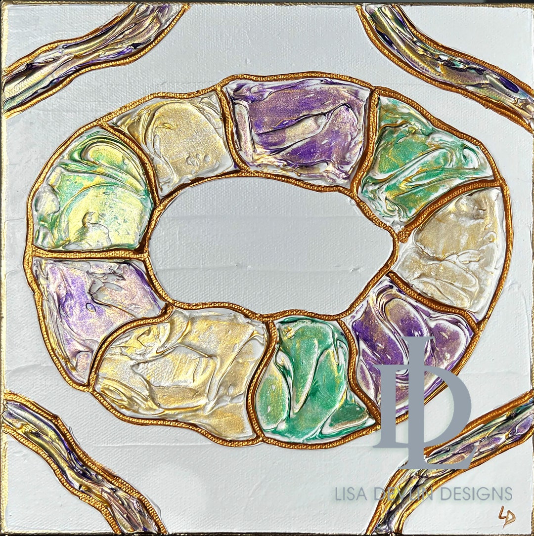 Mardi Gras King Cake by Lisa Devlin - Etsy