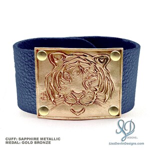 Tiger Leather Cuff Bracelet - Etsy