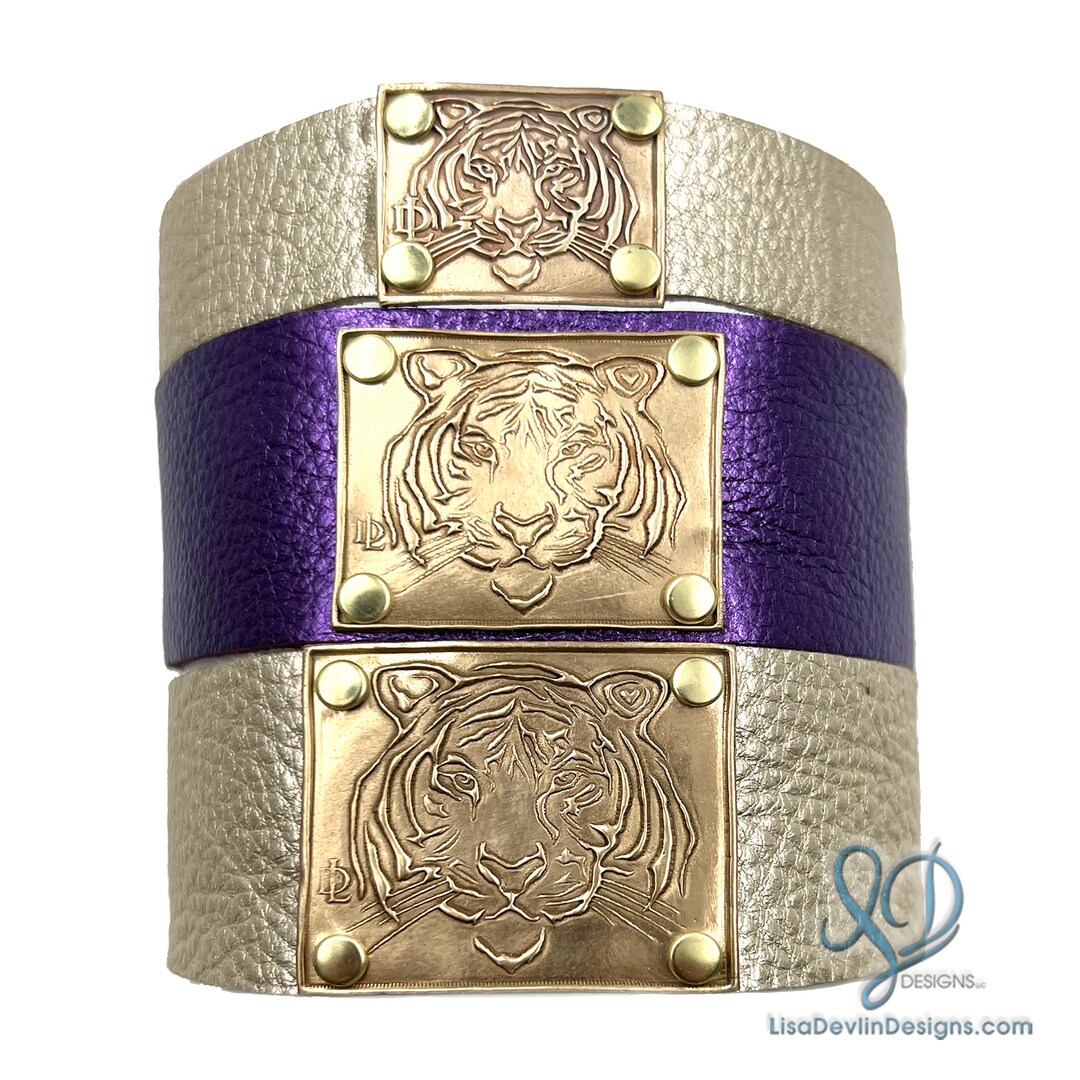 Tiger Leather Cuff Bracelet - Etsy