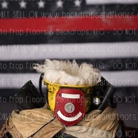 Fireman's Gear Room Digital Backdrop Fire Fighter's Office Photo ...