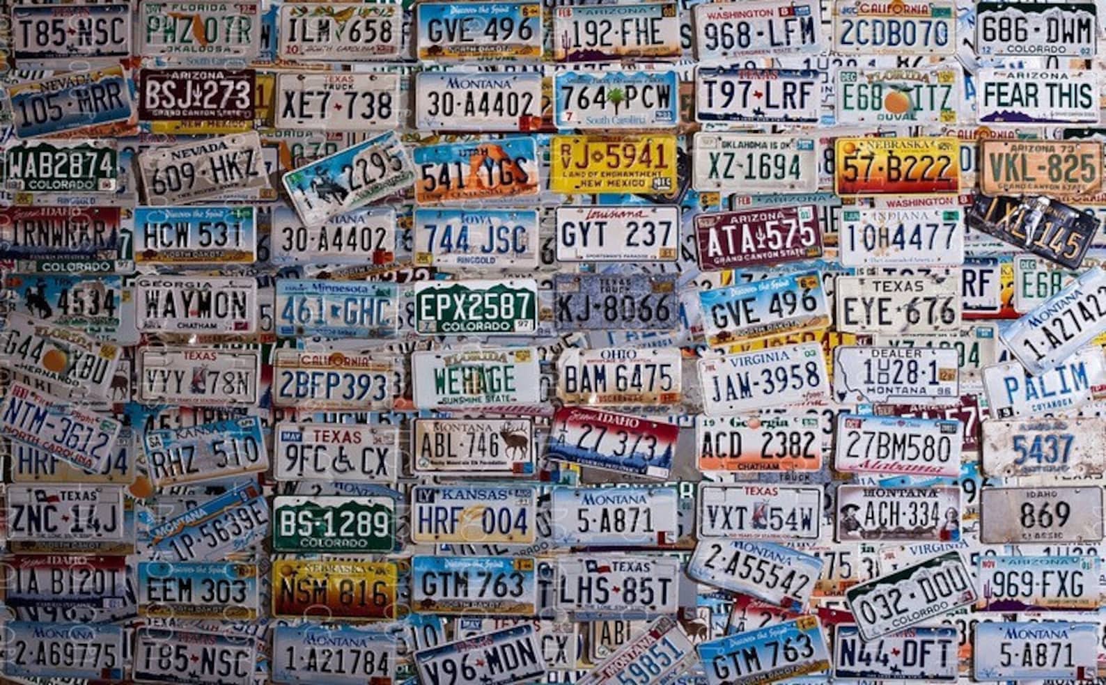 DIGITAL DOWNLOAD: Backdrop, Background, License Plates, US, Cars ...