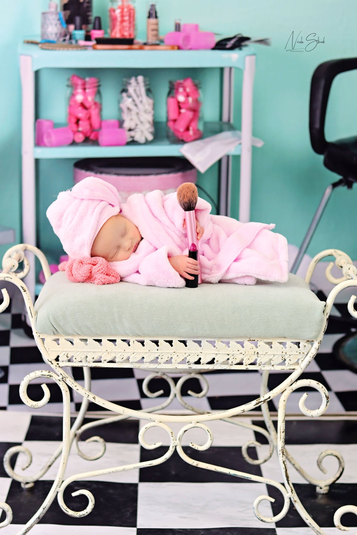 Beauty Parlor Hair Salon Photography Backdrop - Stylist, Barber, Shop ...