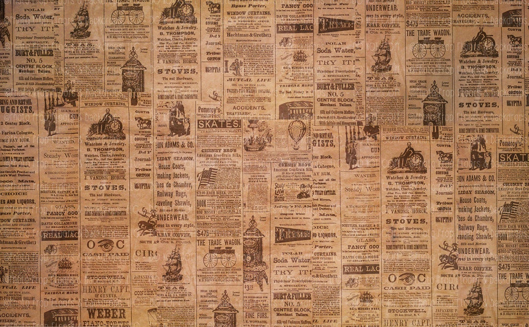 DIGITAL DOWNLOAD: Backdrop, Background, Vintage News, Newsboy, Extra ...