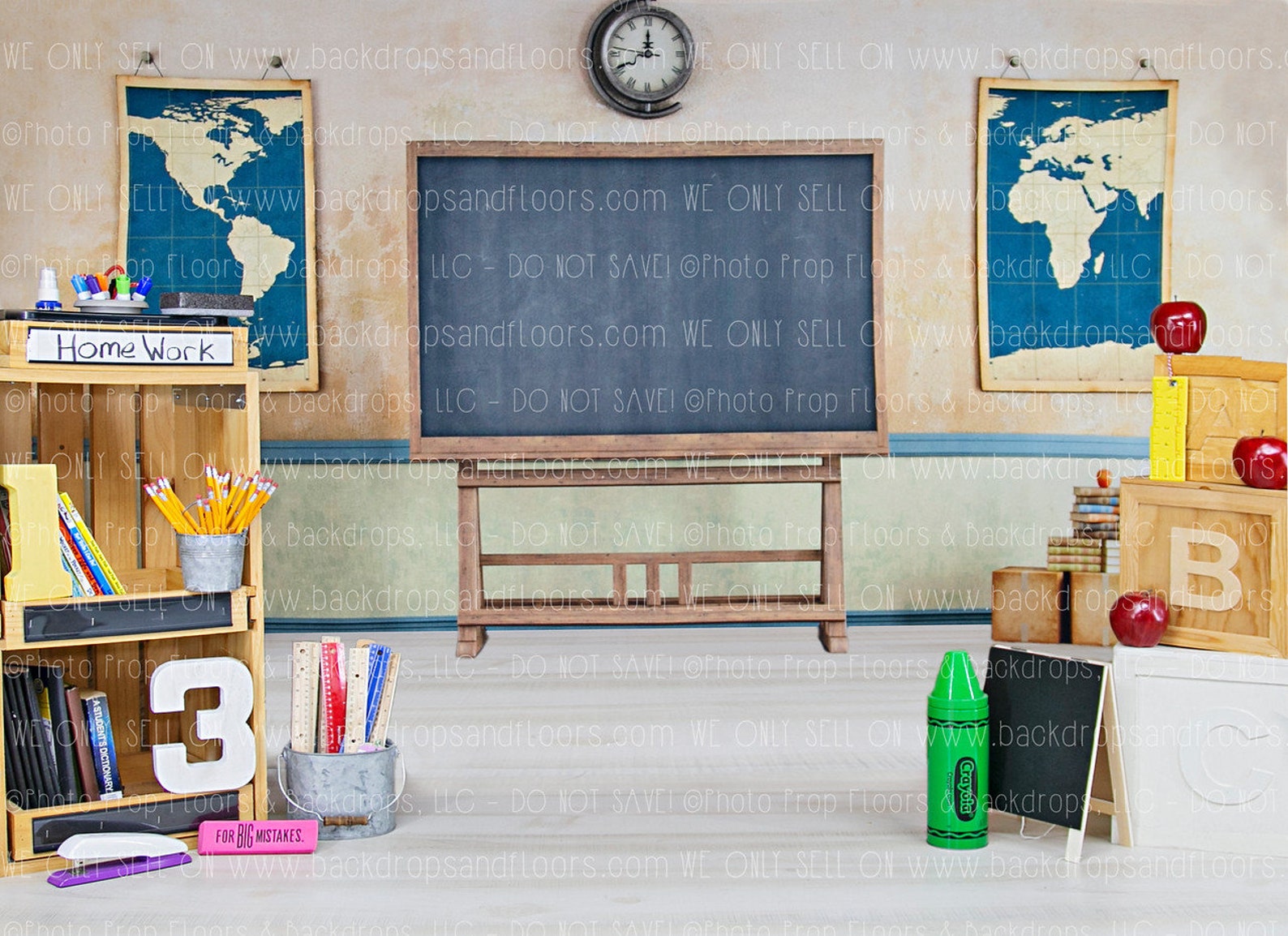 Back to School Photography Backdrop Classroom Books Maps - Etsy
