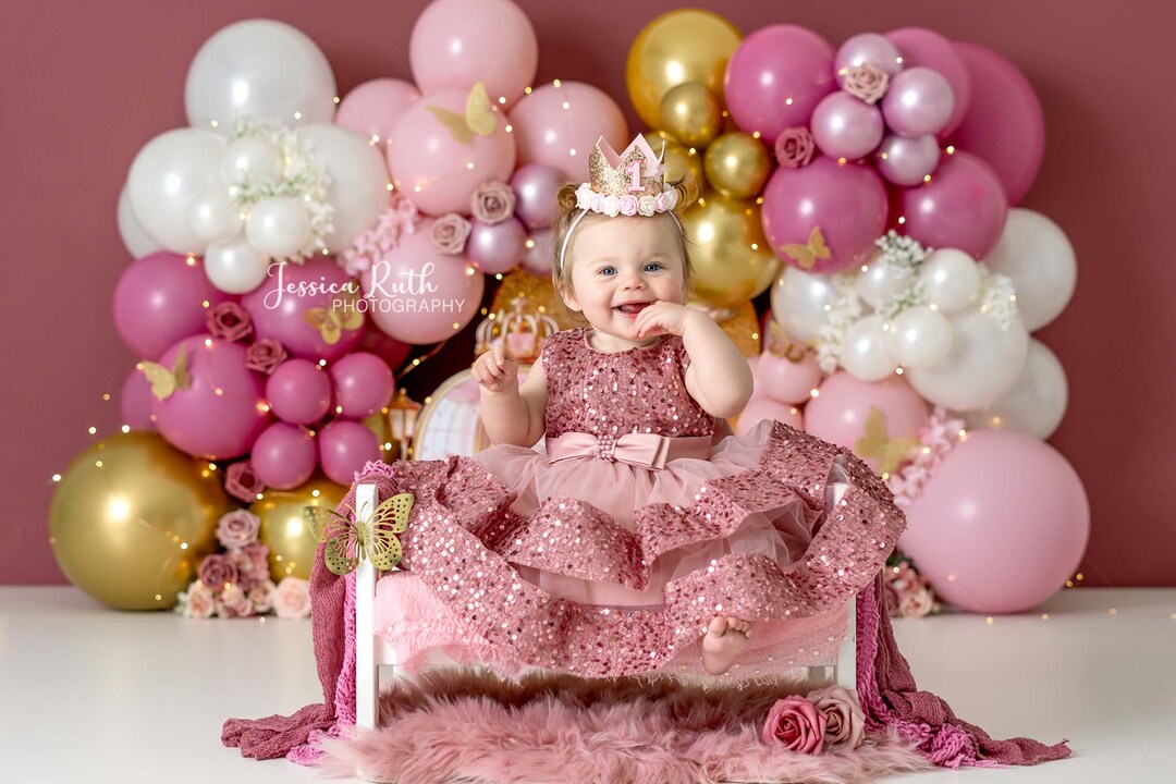 Pink and Gold Princess Carriage With Butterflies DIGITAL Photography ...