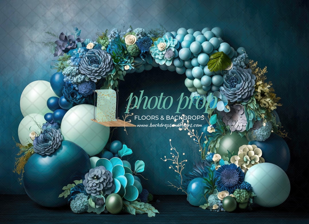 Surreal Mermaid Photography Backdrop - Beach, Treasure, Balloon Arch ...