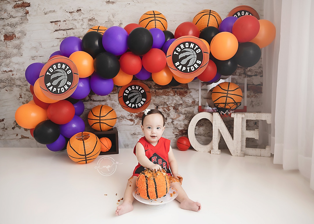 Basketball Balloon Arch Photography Backdrop - Dunk, 3 Pointer, Hoop ...