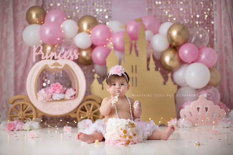 Gold Castle Photography Backdrop Princess Sparkling Pink - Etsy