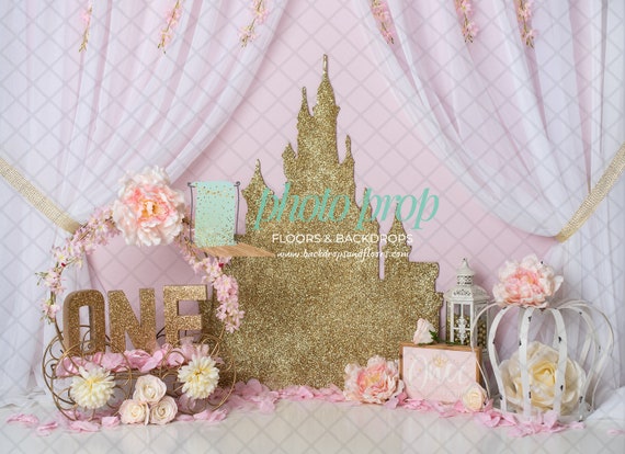 Gold Castle Photography Backdrop Princess Sparkling Pink - Etsy