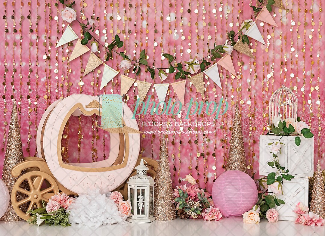 Princess Carriage Photography Backdrop Cinderella, Fairytale, Sparkle ...