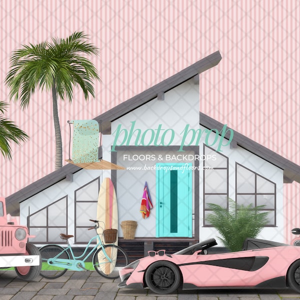 Barbie Palm Trees Background - Etsy