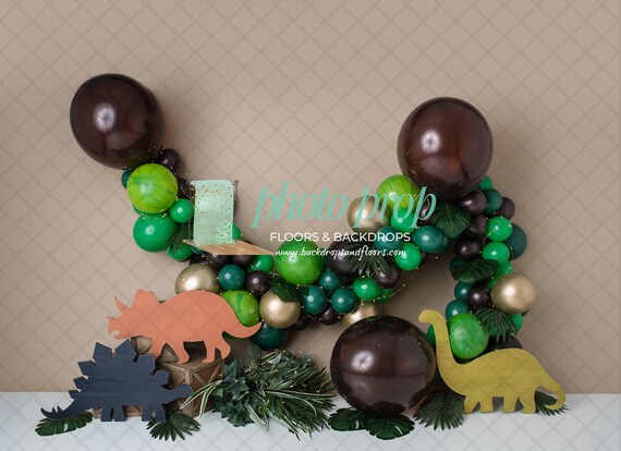 Dinosaur Balloon Arch Photography Backdrop T Rex Jungle - Etsy