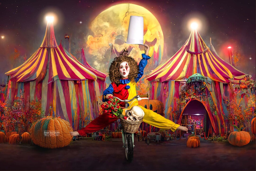Spooky Circus Tents Photography Backdrop Halloween - Etsy
