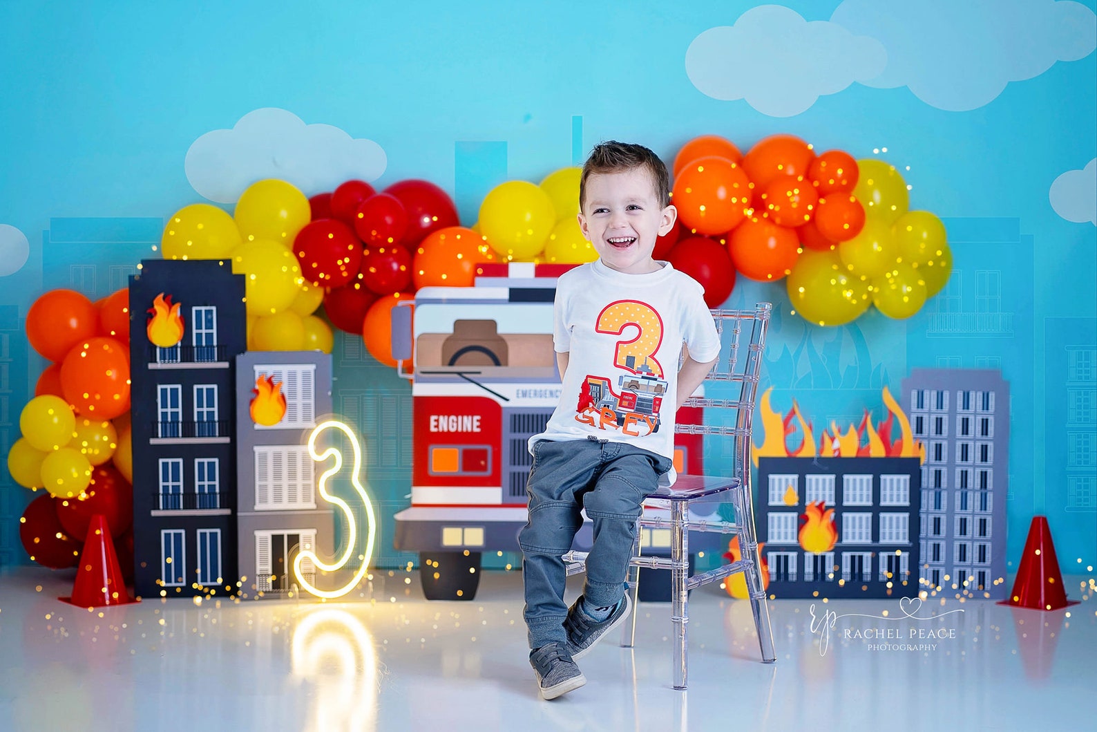 Fire Station Photography Backdrop Firefighter Fire Truck - Etsy