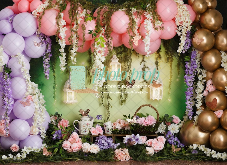 Enchanted Fairy Princess Tea Party Photography Backdrop - Forest ...