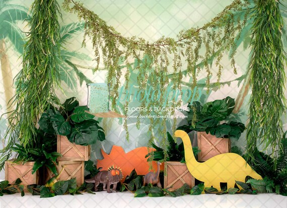 Dinosaur Photography Backdrop Triceratops Jungle - Etsy