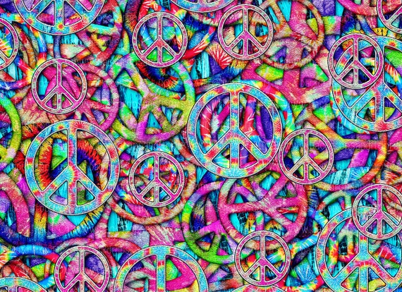 Peace Sign Photography Backdrop 1960s 60s 60's Tie - Etsy