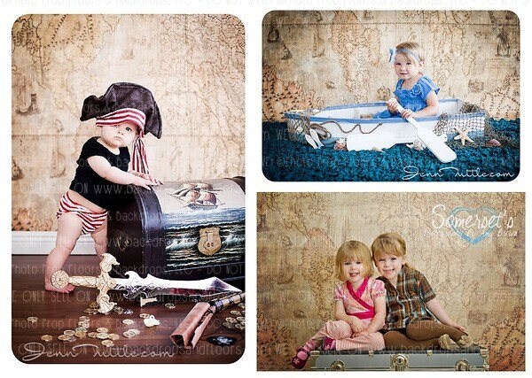Aged Vintage Map Photography Backdrop Pirate Buried | Etsy
