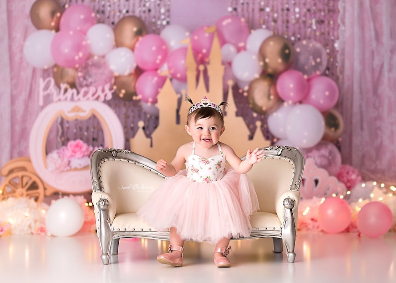Gold Castle Photography Backdrop Princess Sparkling Pink - Etsy