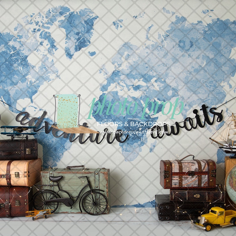 World Map Backdrop - Etsy