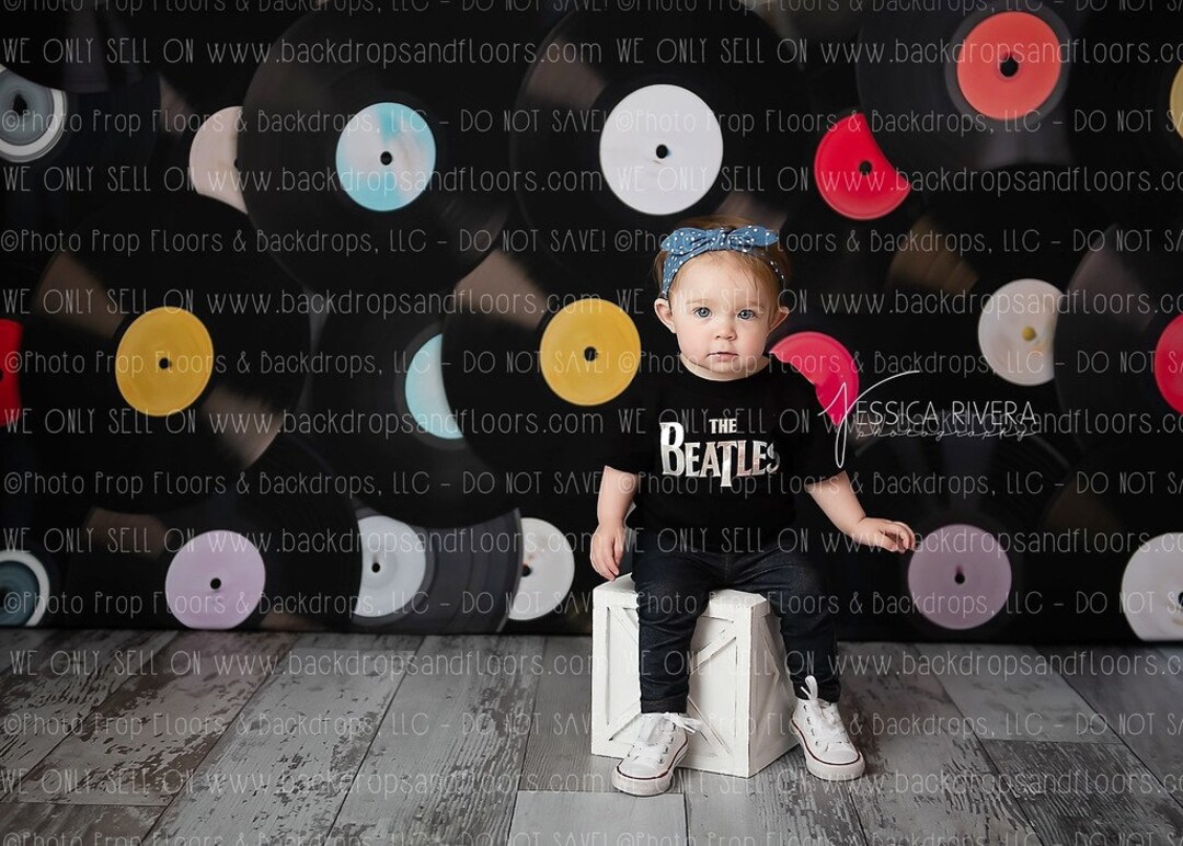 Vintage Records Photography Backdrop - Music, Rock and Roll, Albums, LP ...