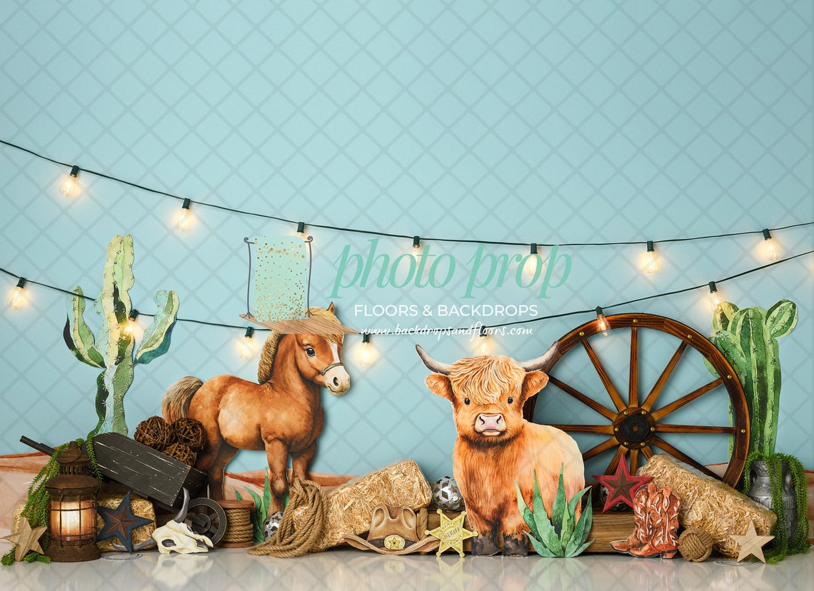 Cowboy Photography Backdrop - Western, Country, Highland Cow, Cowgirl ...