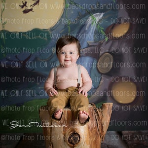 Peter Pan Photography Backdrop Captain Hook, Fly, Tree House, Neverland ...