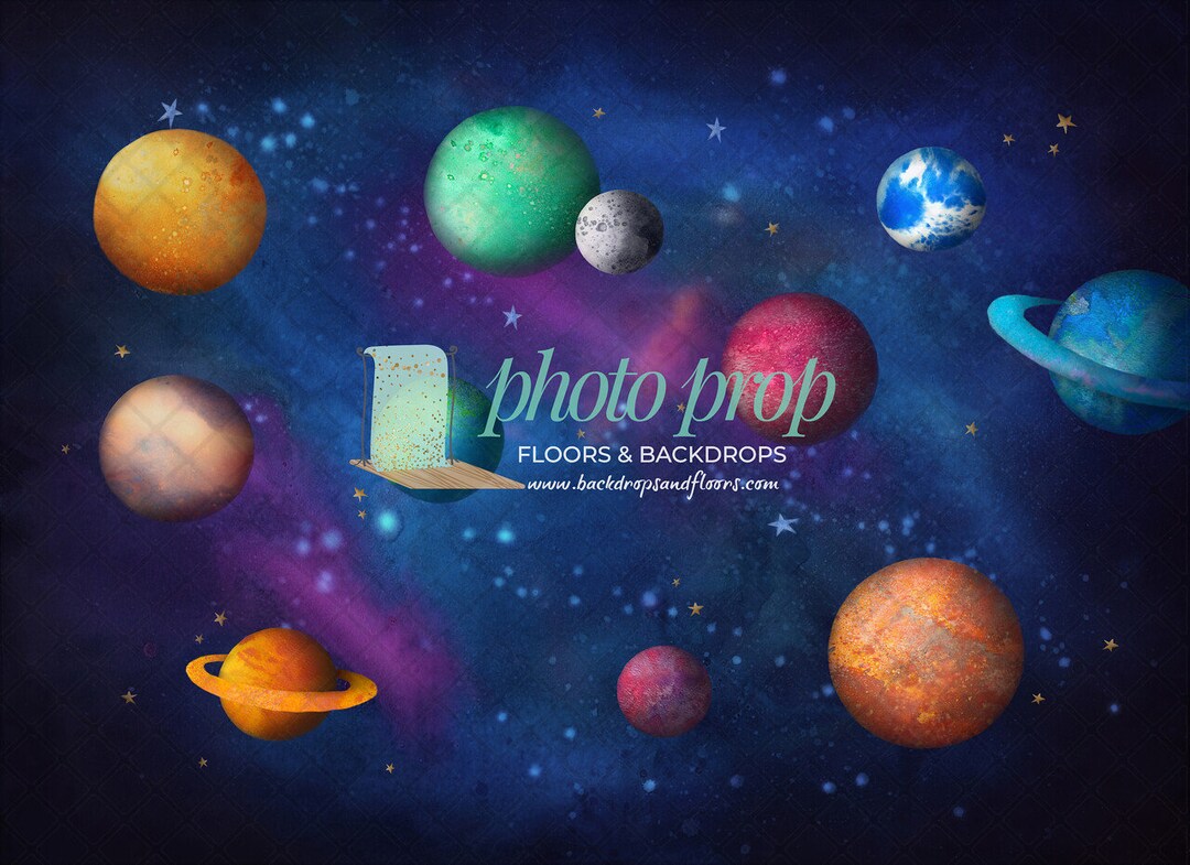 Planets Photography Backdrop - Outer Space, Astronaut, Galaxies, Stars ...
