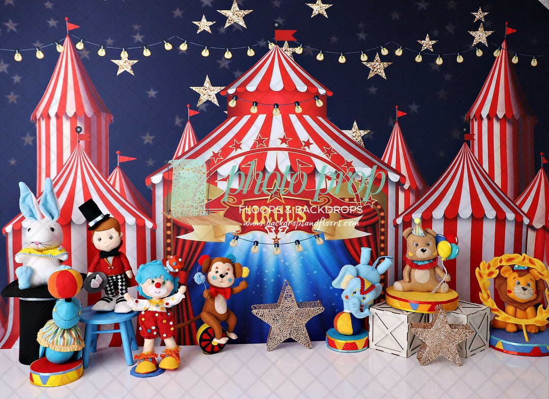 Vintage Red & White Circus Tent Photography Backdrop - Big Top ...