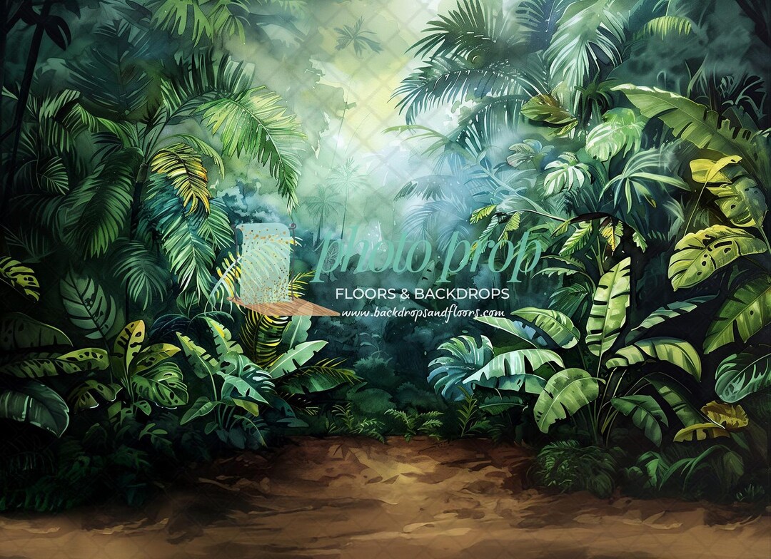 Wild One Jungle Photography Backdrop - Large Palm Leaves, Wild Thing ...