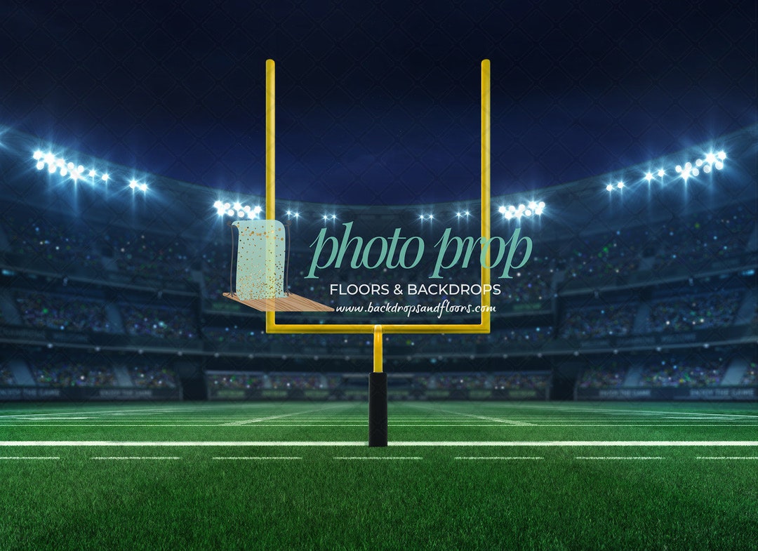Football Stadium Photography Backdrop Kicker, Goal Post, Field, First ...